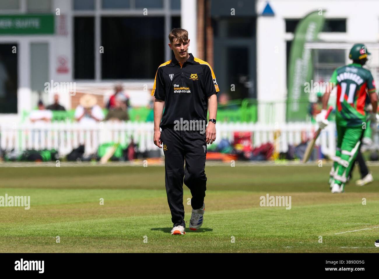 United Kingdom, Leicester, 09 May 2025, Staffordshire's Jacob Garlick ...