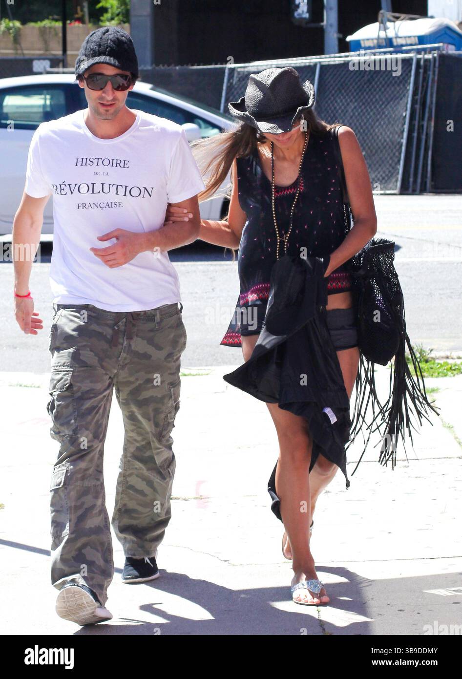 Adrien Brody and his girlfriend Lara Lieto out and about in Hollywood ...