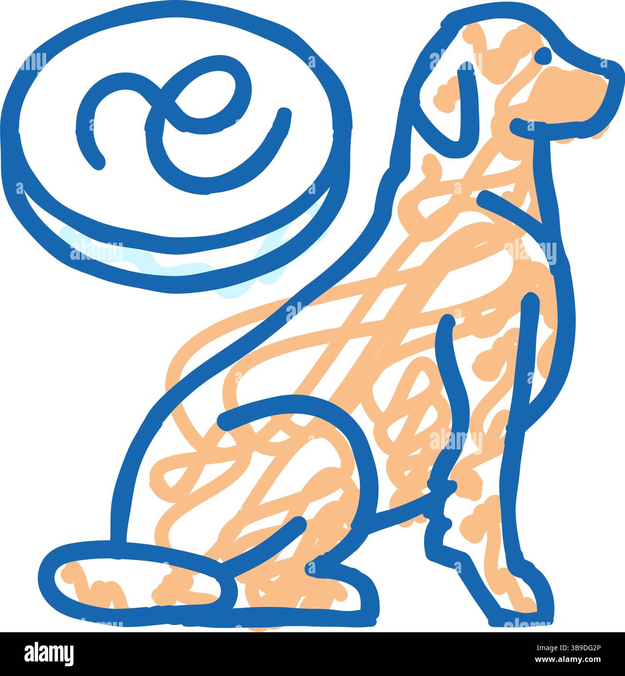 dog parasite worm icon doodle illustration Stock Vector Image & Art - Alamy