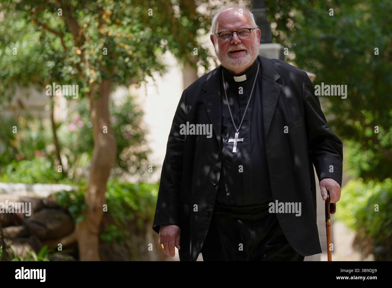 Cardinal Reinhardt Marx arrives for a press conference at the Vatican ...