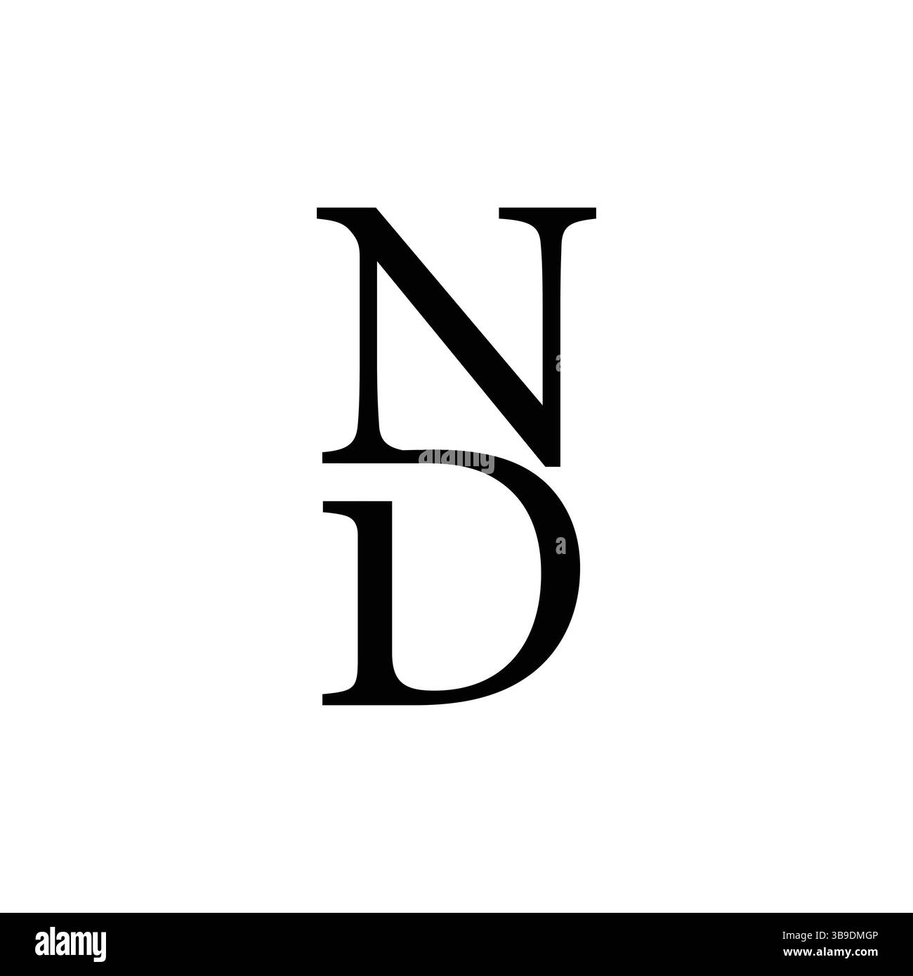 Modern Unique Creative ND Letters logo Design. Classic style luxury ...