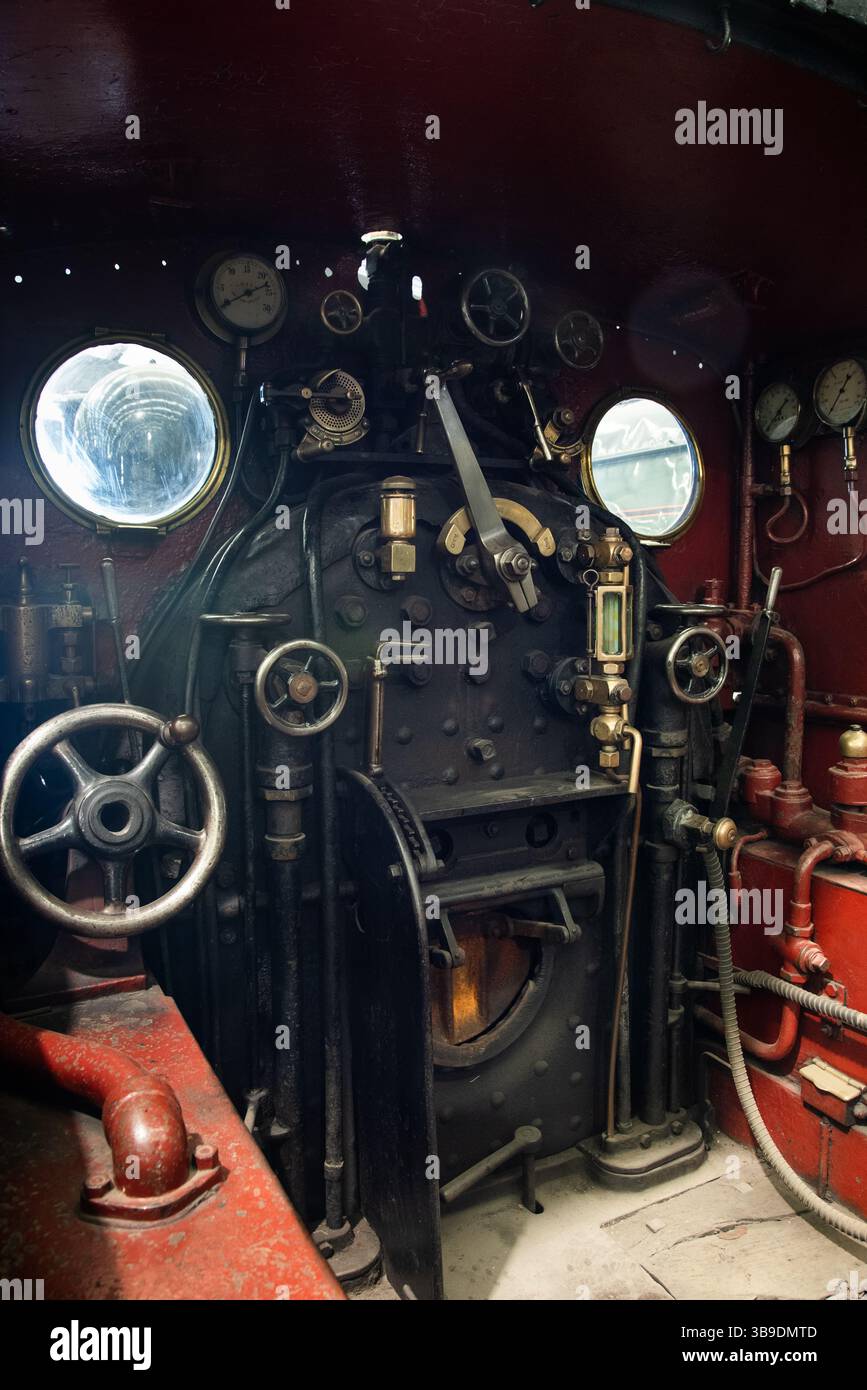 Interior of the cab on London & North Western Railway 'Hardwicke ...