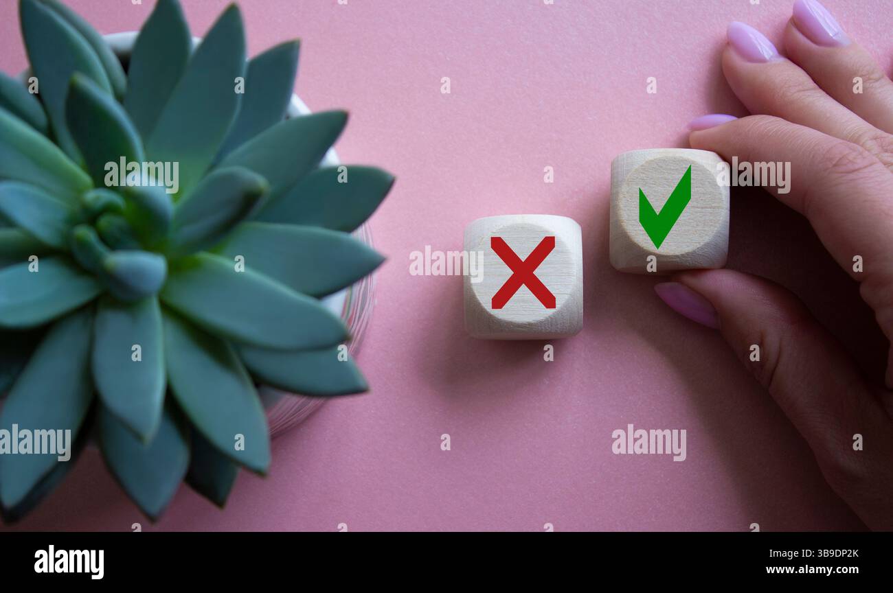 Yes vs No symbol. Businessman hand is making a choice between YES and ...