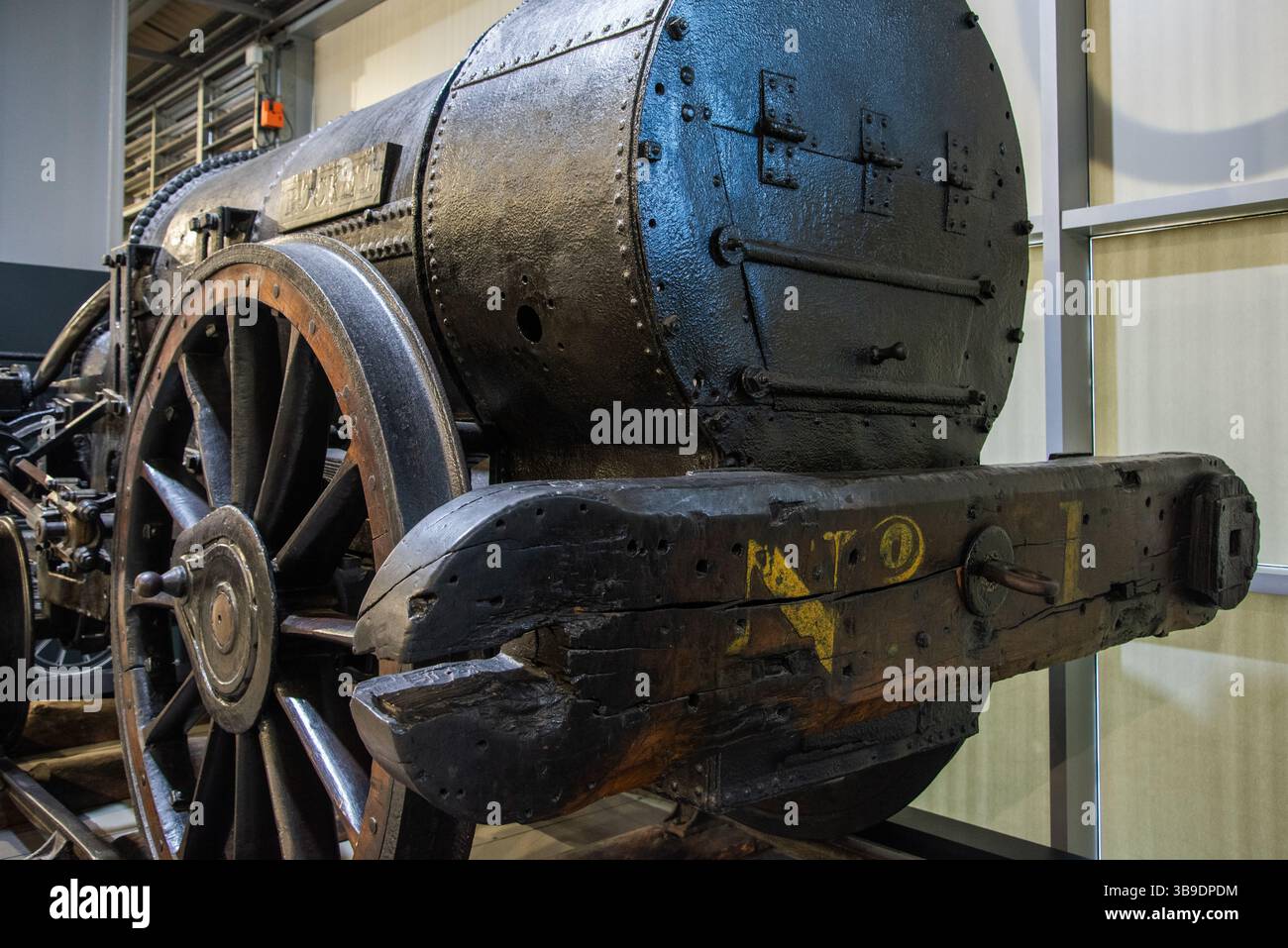 The original "Rocket" locomotive, built by Robert Stephenson at ...