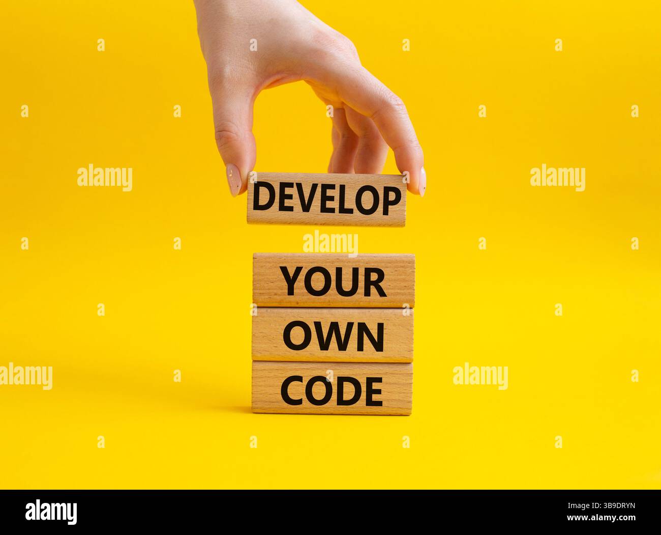 Develop your own code symbol. Concept words Develop your own code on ...