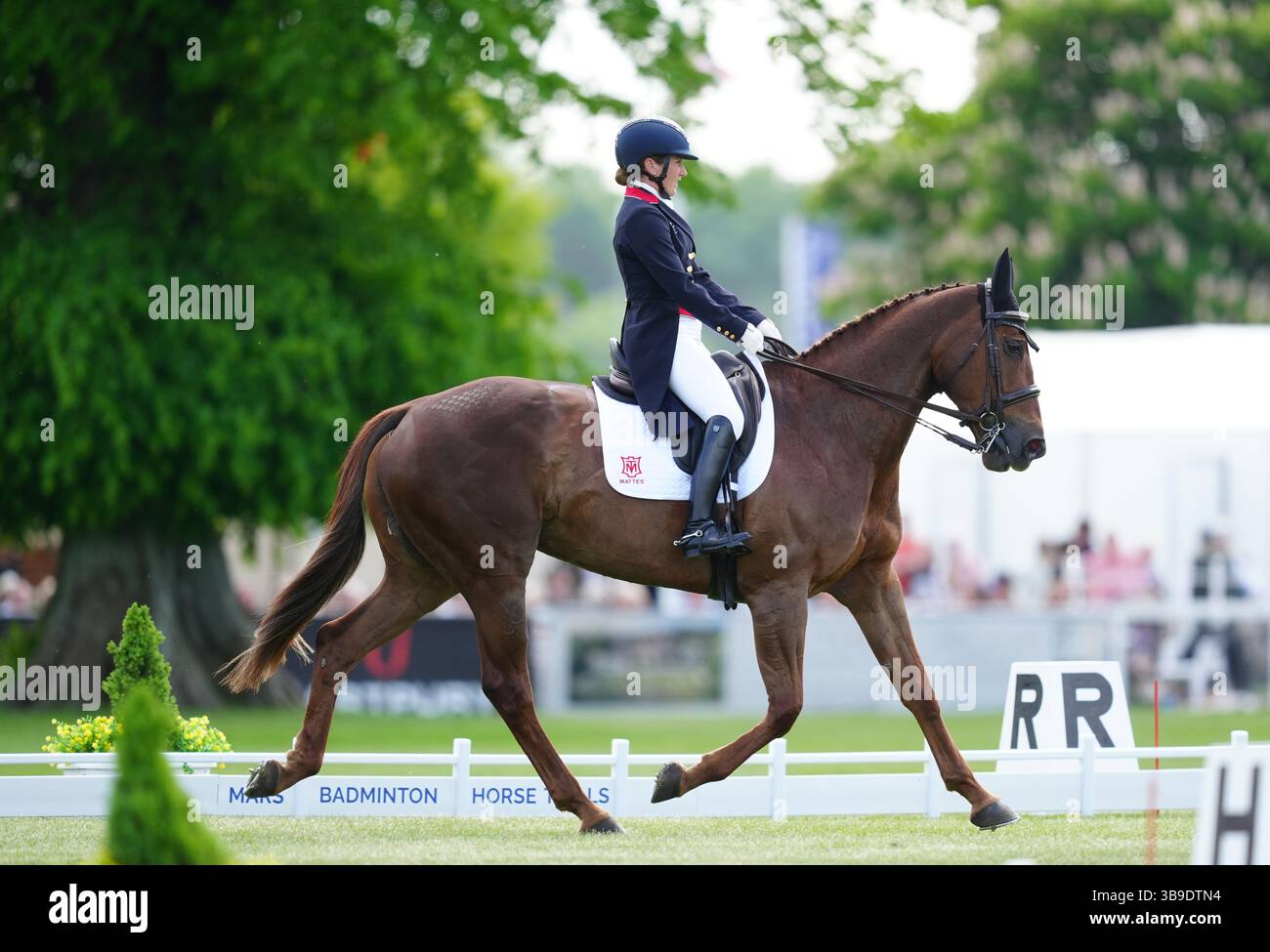 Laura Collett on Bling during the dressage stage on day three of the ...