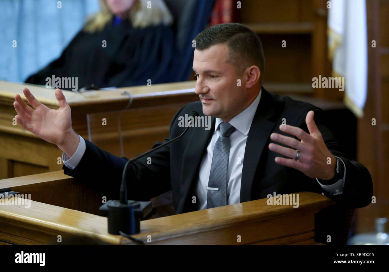Massachusetts State Police Sgt. Yuriy Bukhenik testifies during the ...