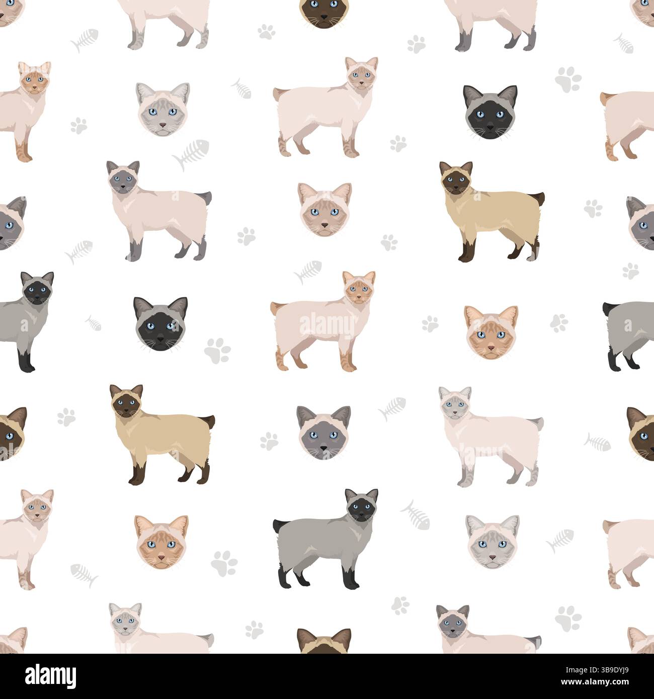 Owyhee Bob Cat clipart. All coat colors set. All cat breeds ...