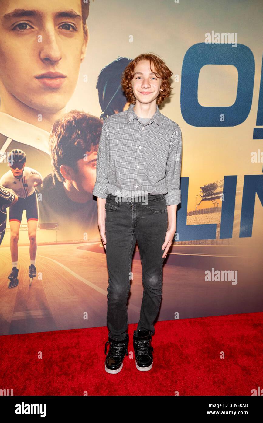 Los Angeles, USA. 08th May, 2025. Actor Kayden Koshelev attends Los Angeles Premiere of 'OFF THE ...