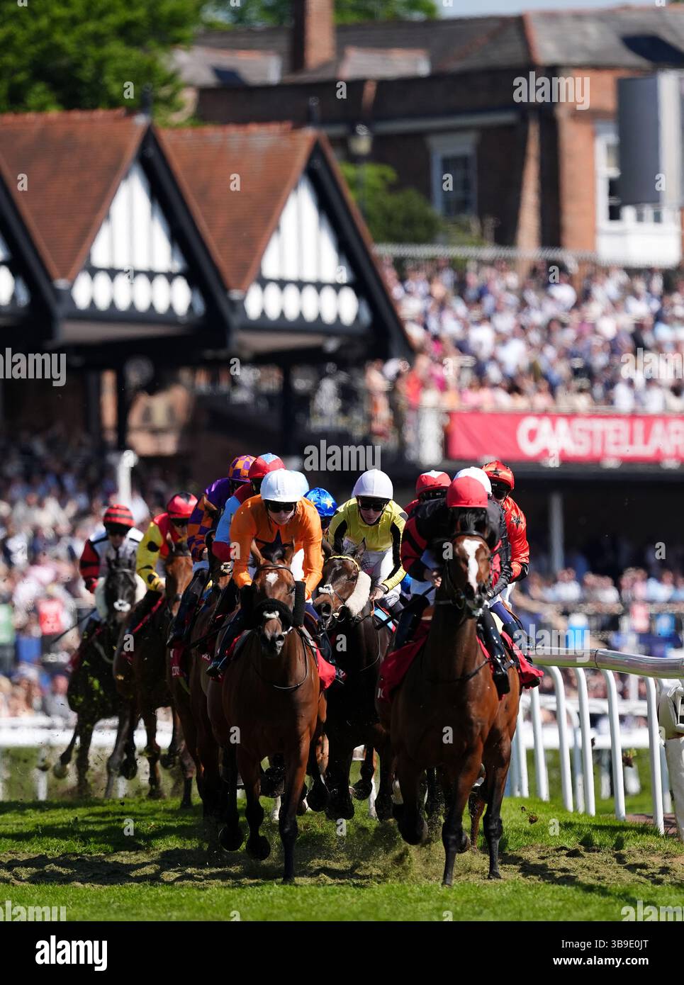 East India Dock ridden by Harry Davies (centre) on their way to winning ...