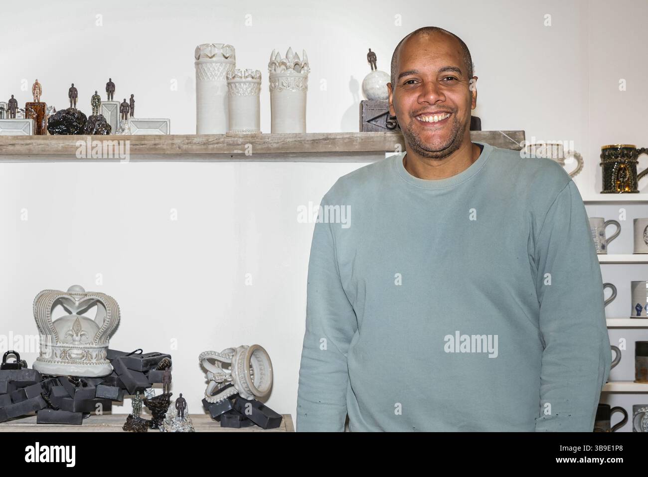 London, UK. 08th May, 2025. Richard Miller, from Rich Miller Ceramics ...