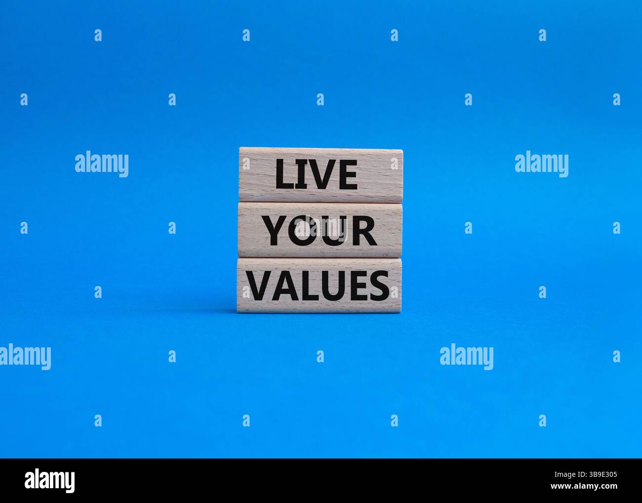 Live your values symbol. Concept words 'Live your values' on wooden ...