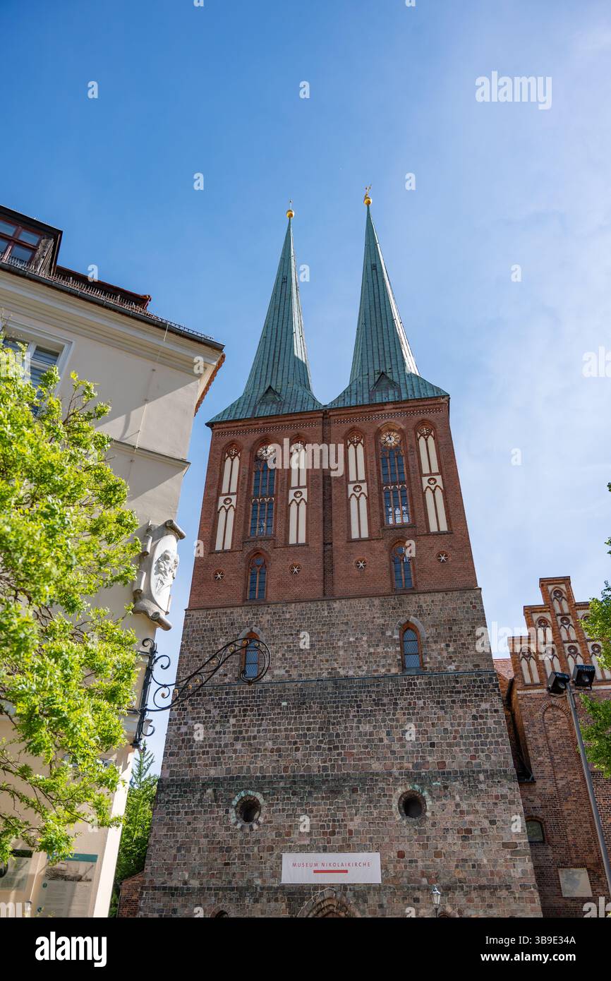 Old buildings of Berlin in a modern city. Old streets edition of facade ...
