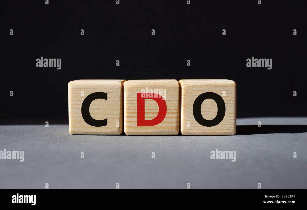 CDO - Collateralized Debt Obligation symbol. Wooden cubes with word CDO ...