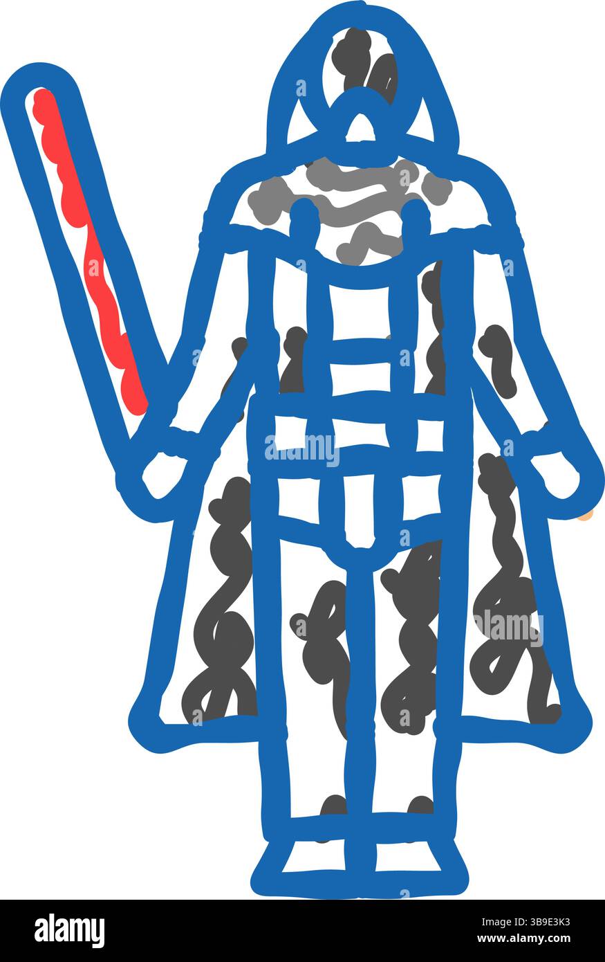 movie cosplay male icon doodle illustration Stock Vector Image & Art ...