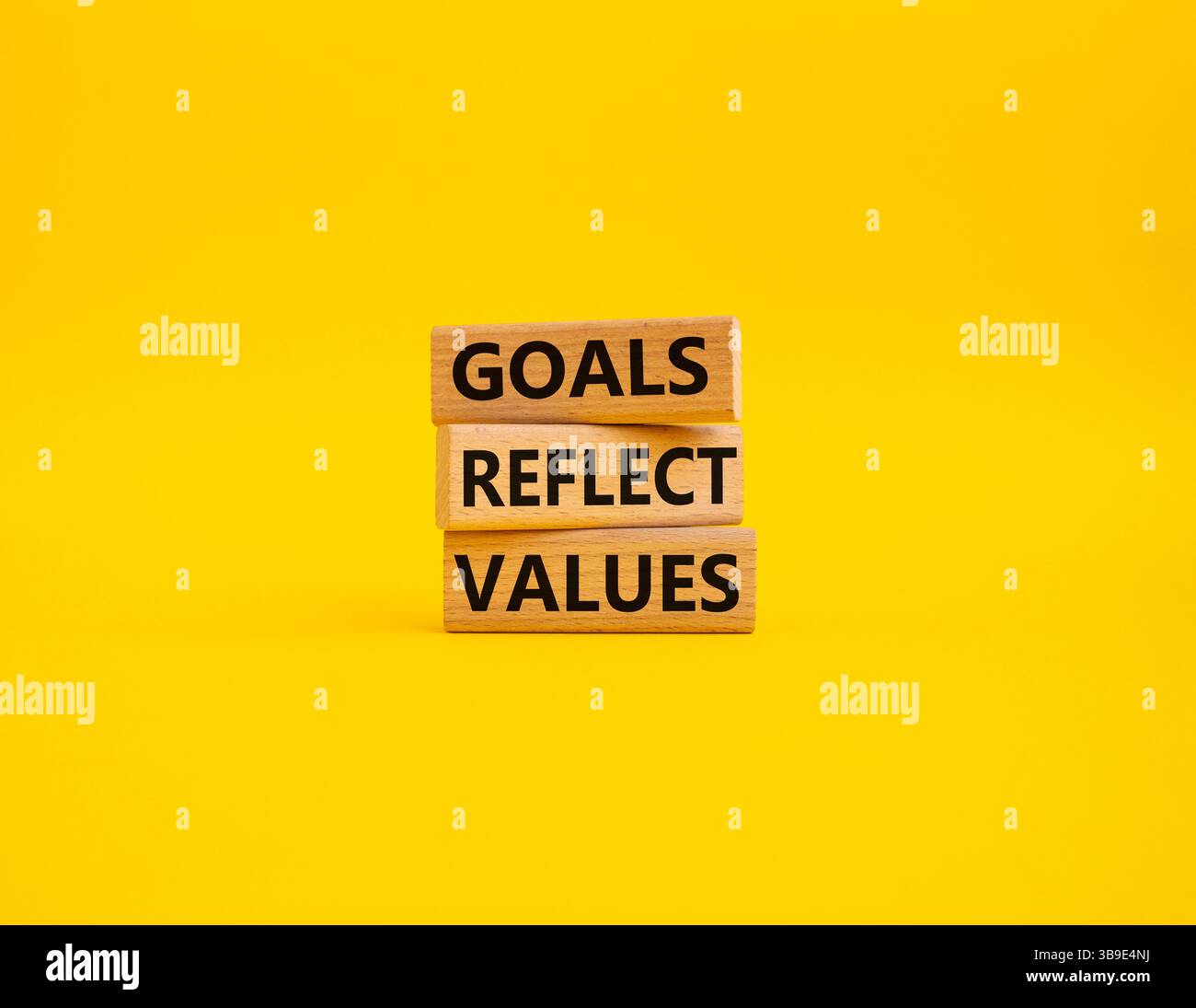 Goals reflect values symbol. Concept words Goals reflect values on ...