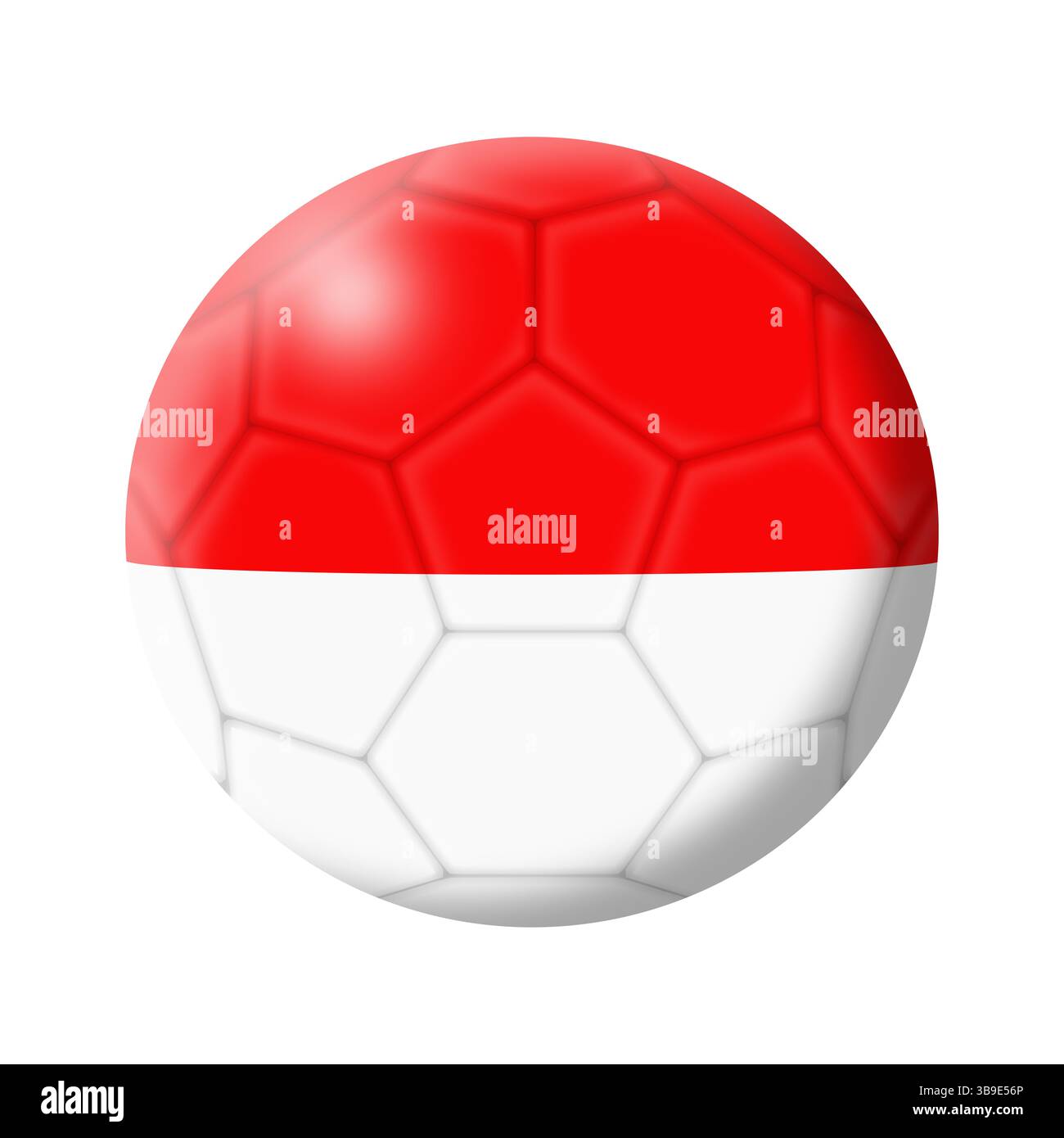 Monaco soccer ball football 3d illustration Stock Photo - Alamy