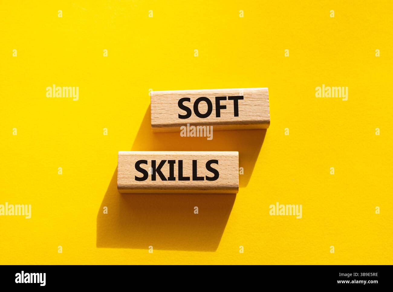 Soft skills symbol. Wooden blocks with words Soft skills. Beautiful ...