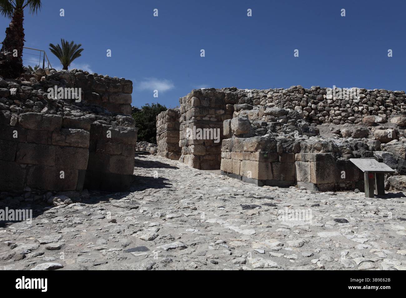 Tel Megiddo, Armageddon, ruins of a Cana'anite Gate, a fortified gate ...