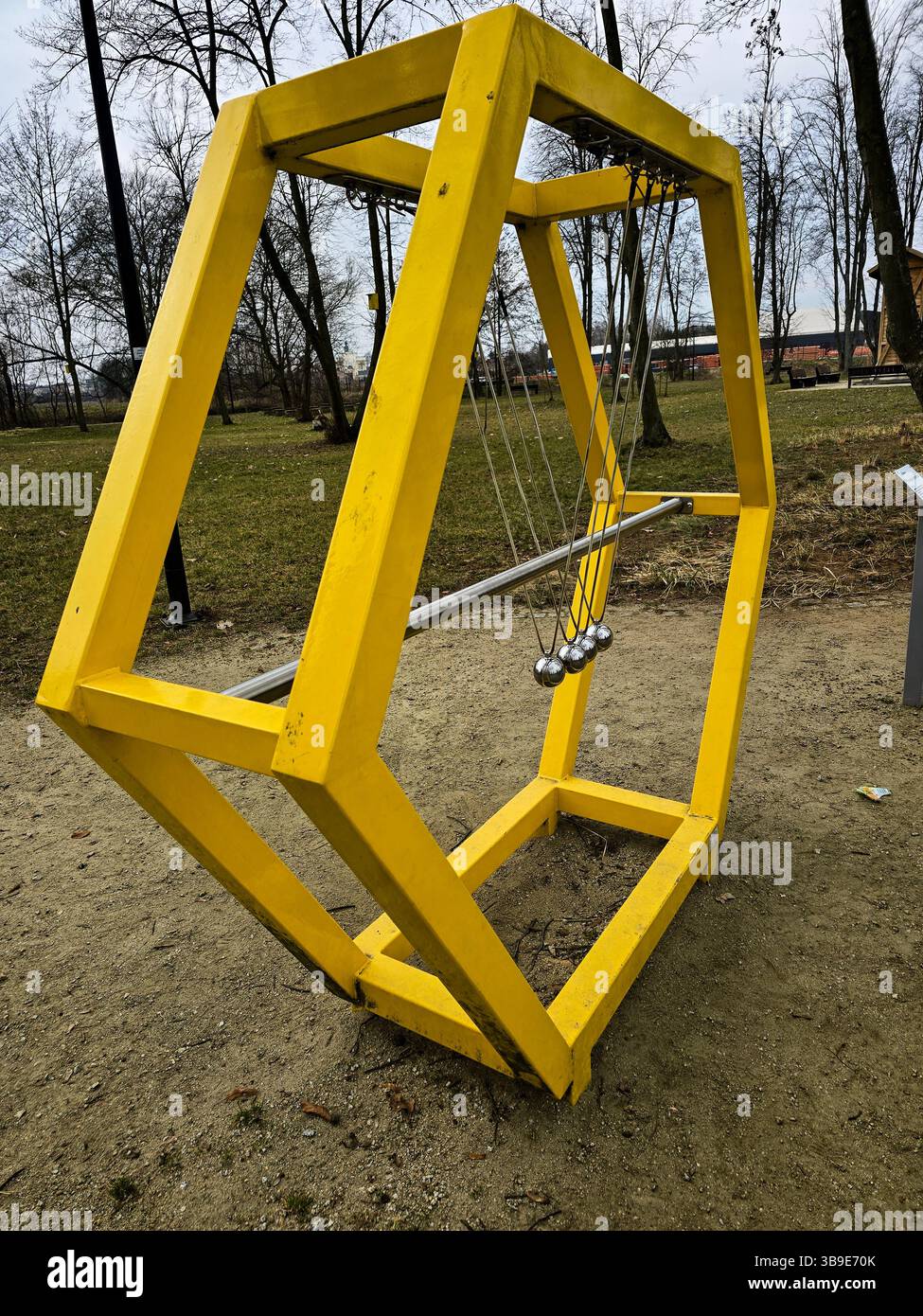 Interactive Science Park Exhibit with Newton's Cradle, Plasma Balls and ...