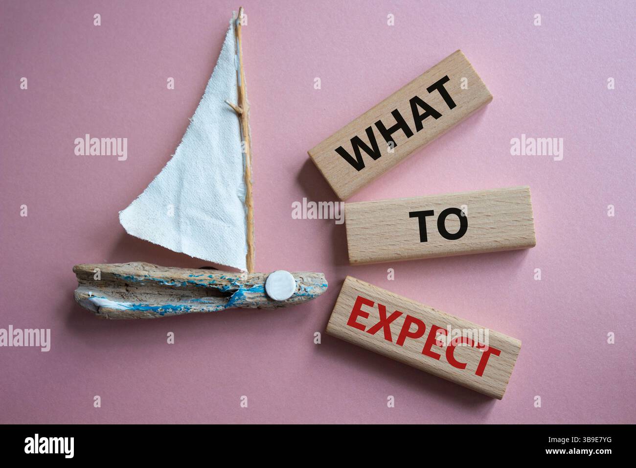 What to Expect symbol. Concept words What to Expect on wooden blocks ...