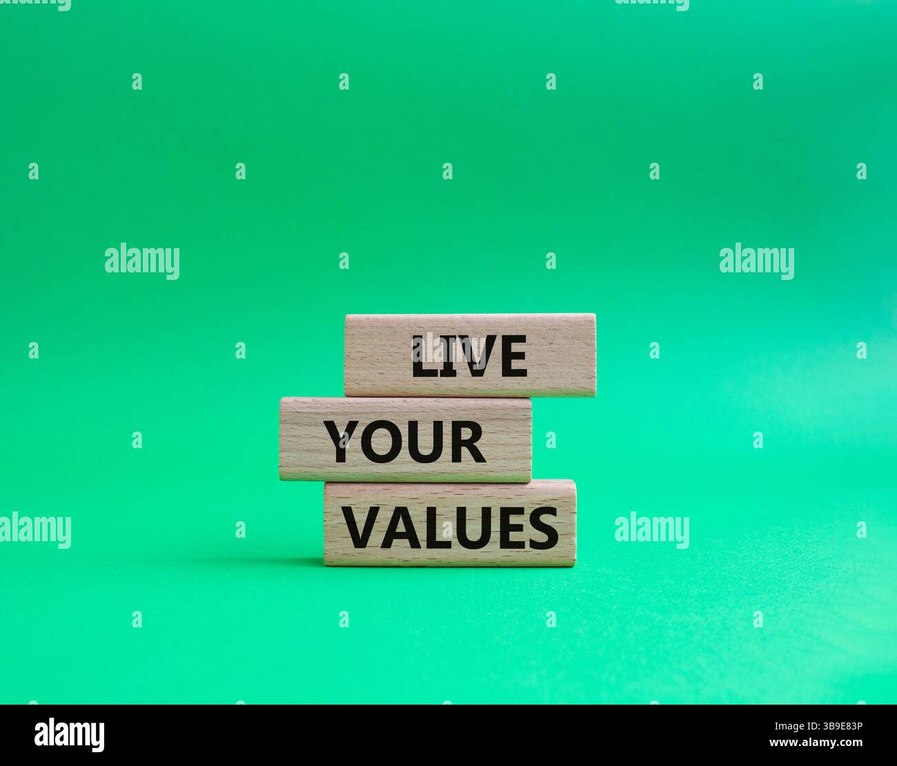 Live your values symbol. Concept words 'Live your values' on wooden ...