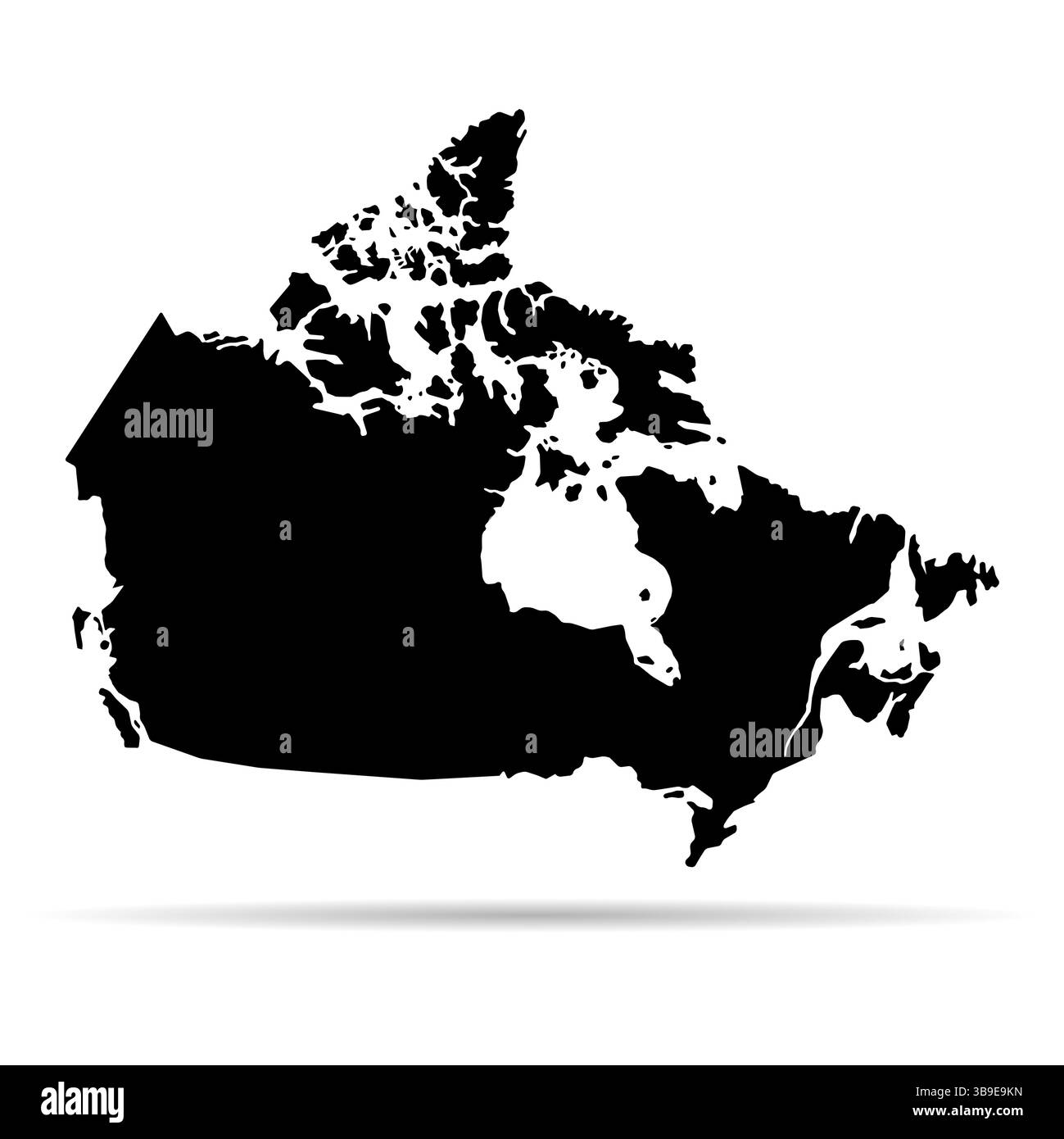 Canada map symbol shape, travel web flat concept icon vector ...