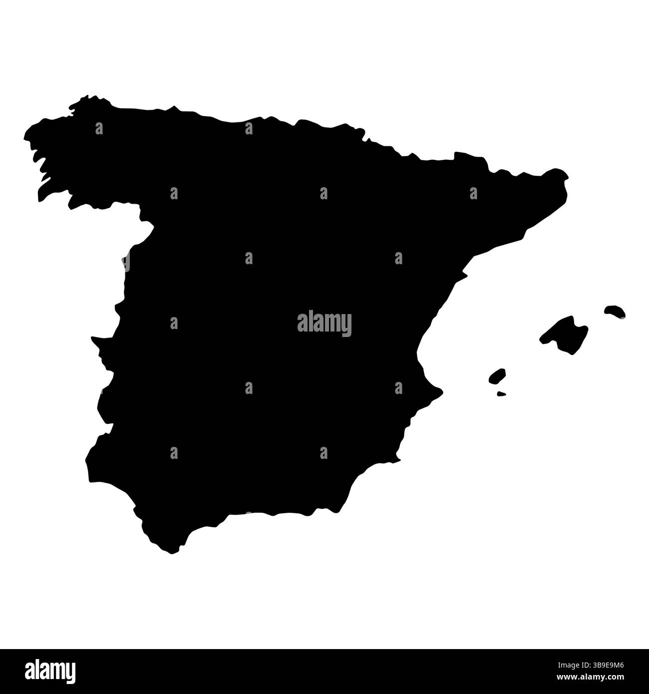 Spain map symbol shape, travel web flat concept icon vector ...