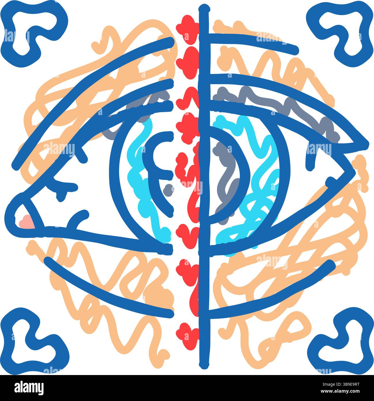 retina scan biometric icon doodle illustration Stock Vector Image & Art ...