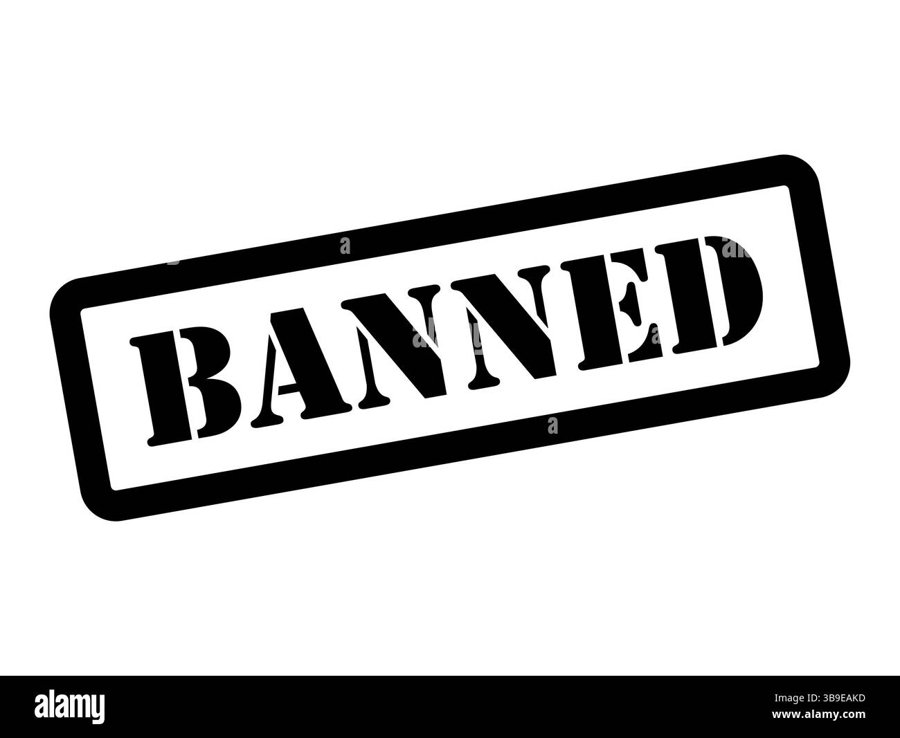 Banned stamp symbol, label sticker sign button, text banner vector ...