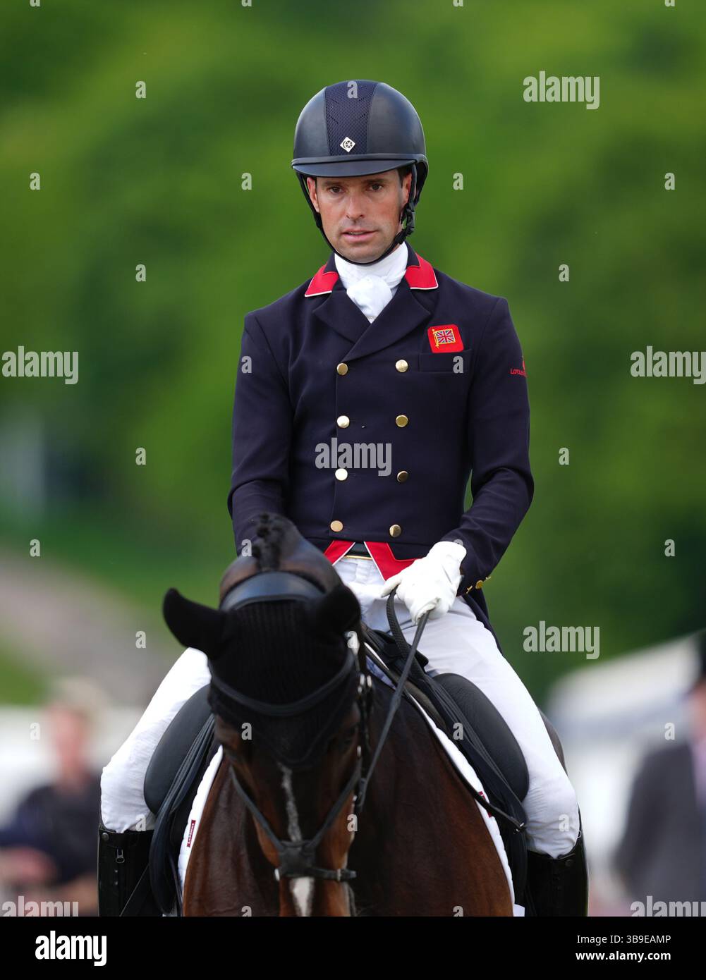 Harry Meade on Cavalier Crystal during the dressage stage on day three ...