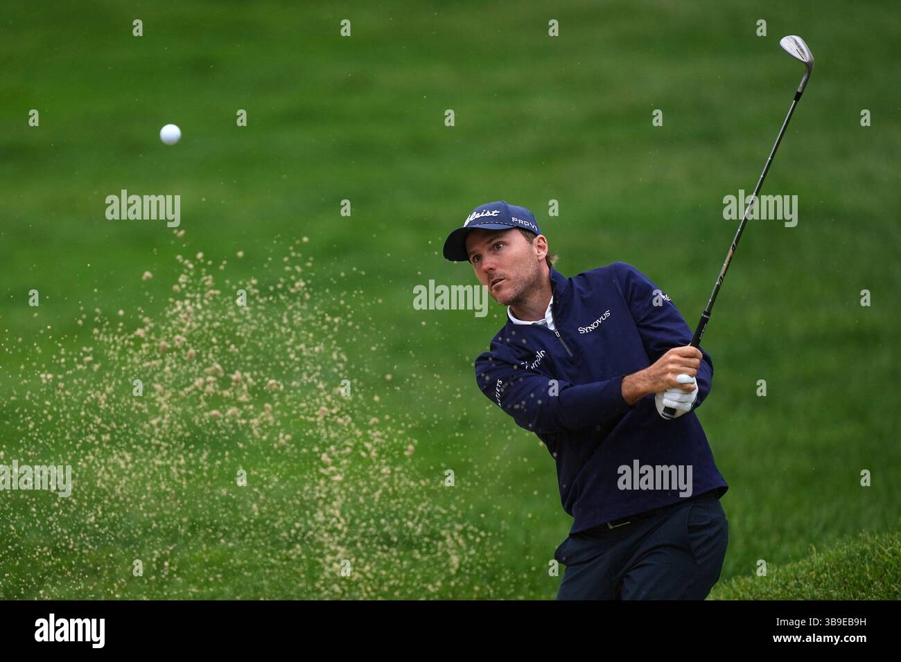 Russell Henley hits on the 11th hole during the second round of the ...