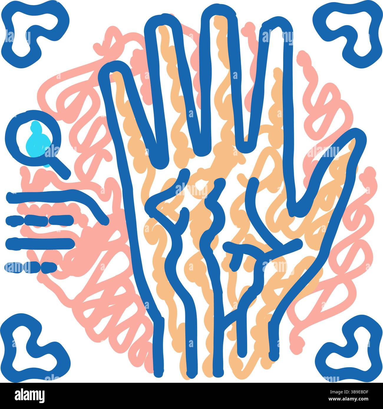 palm vein recognition icon doodle illustration Stock Vector Image & Art ...