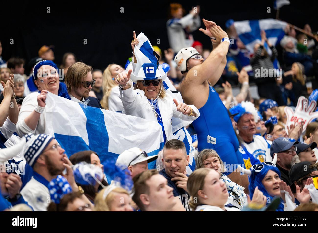 250509 Fans of Finland during the 2025 IIHF Ice Hockey World ...