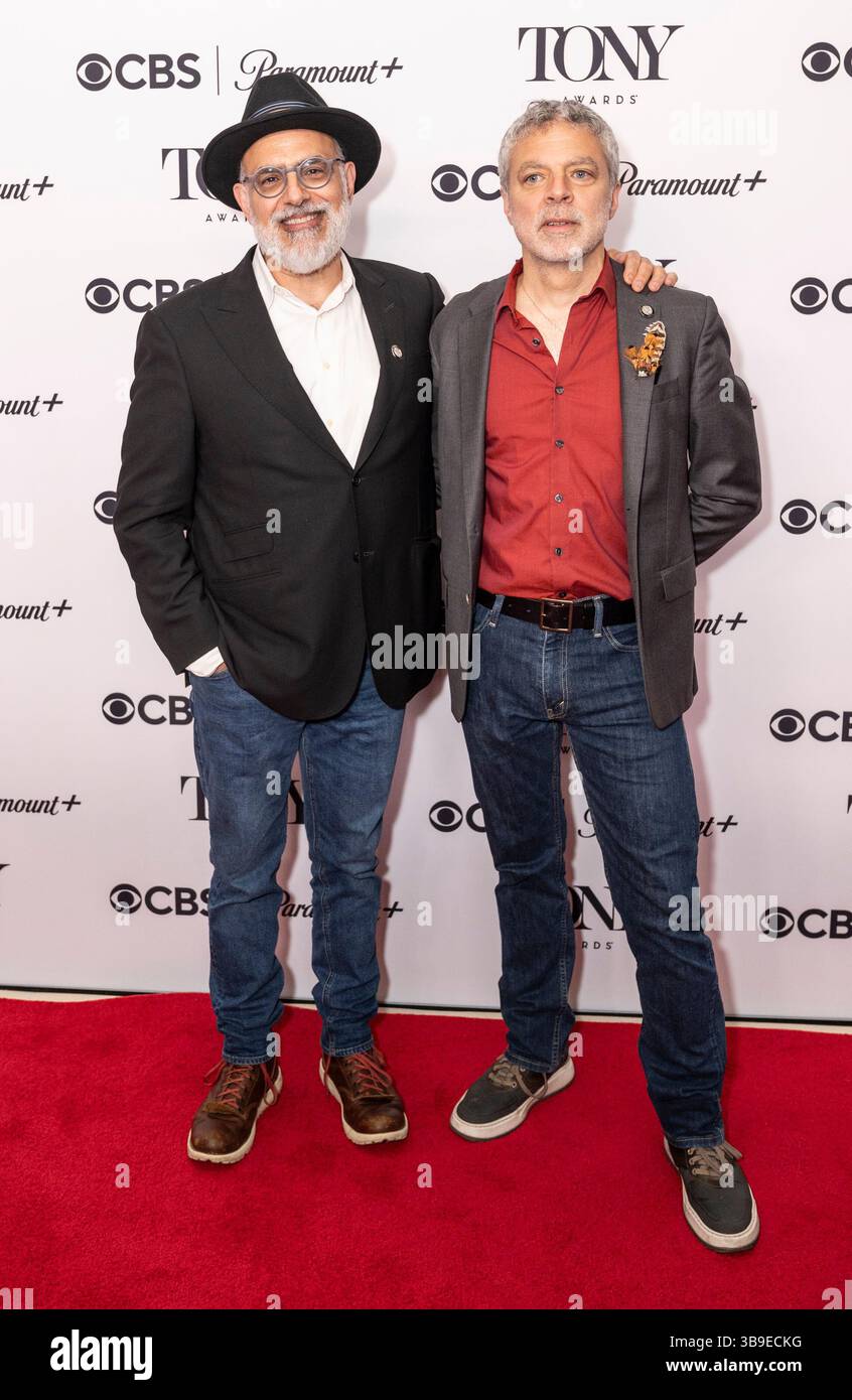 David Yazbek and Erik Della Penna attend meet the 2025 78th Annual TONY ...