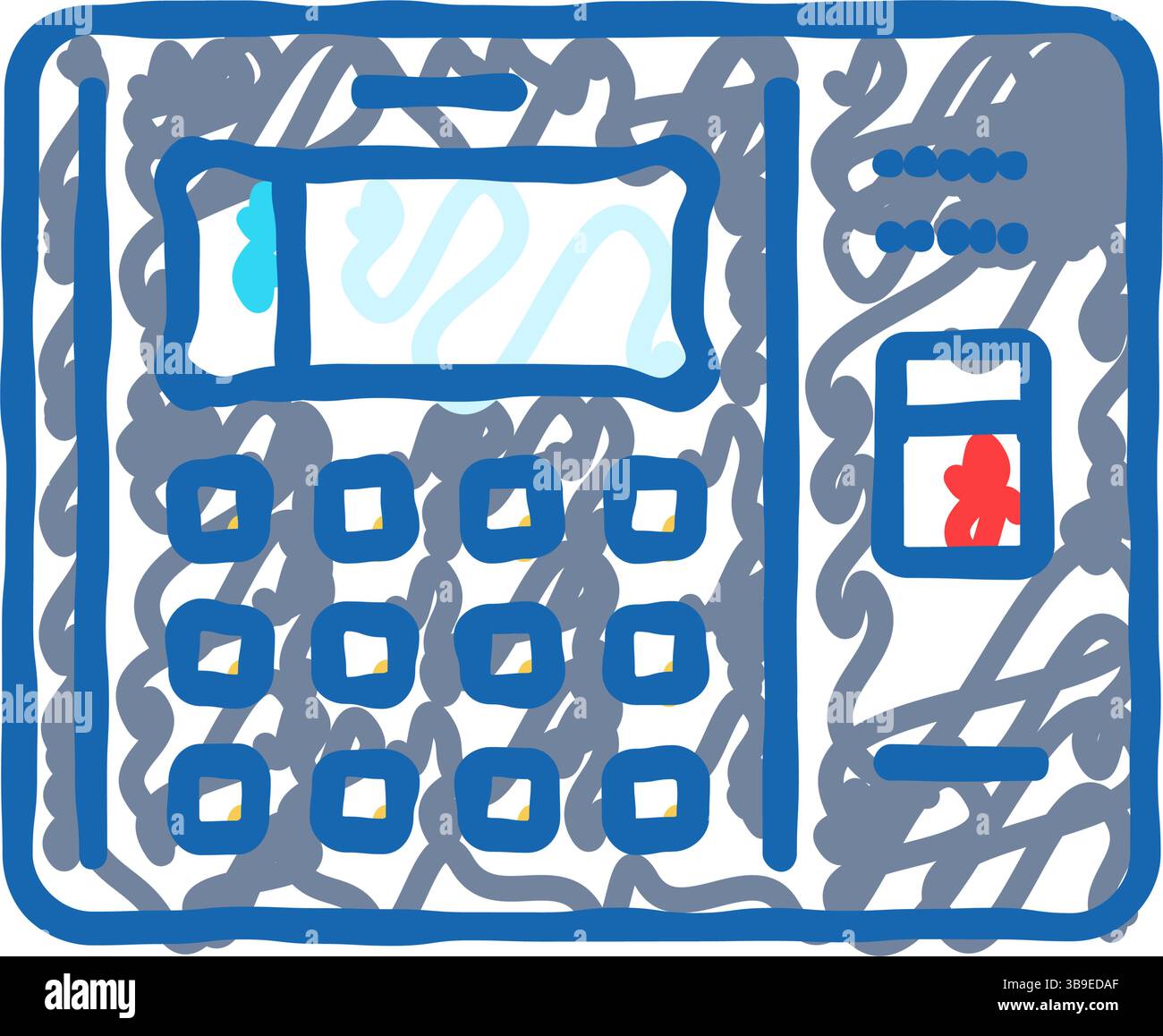 access control biometric icon doodle illustration Stock Vector Image ...