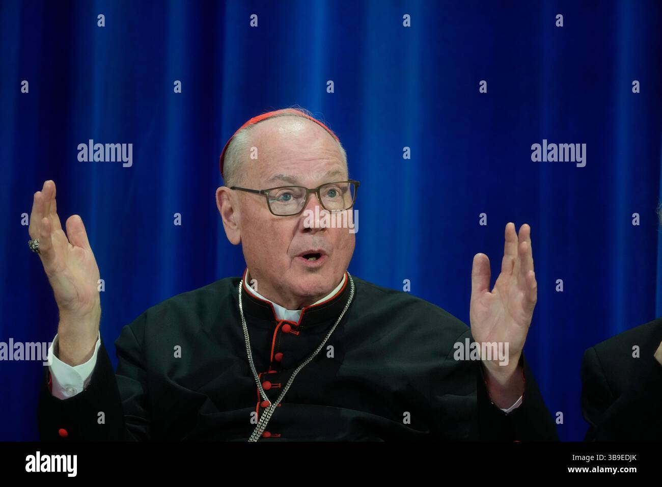 Cardinal Timothy Dolan of NY attends a press conference at the North ...