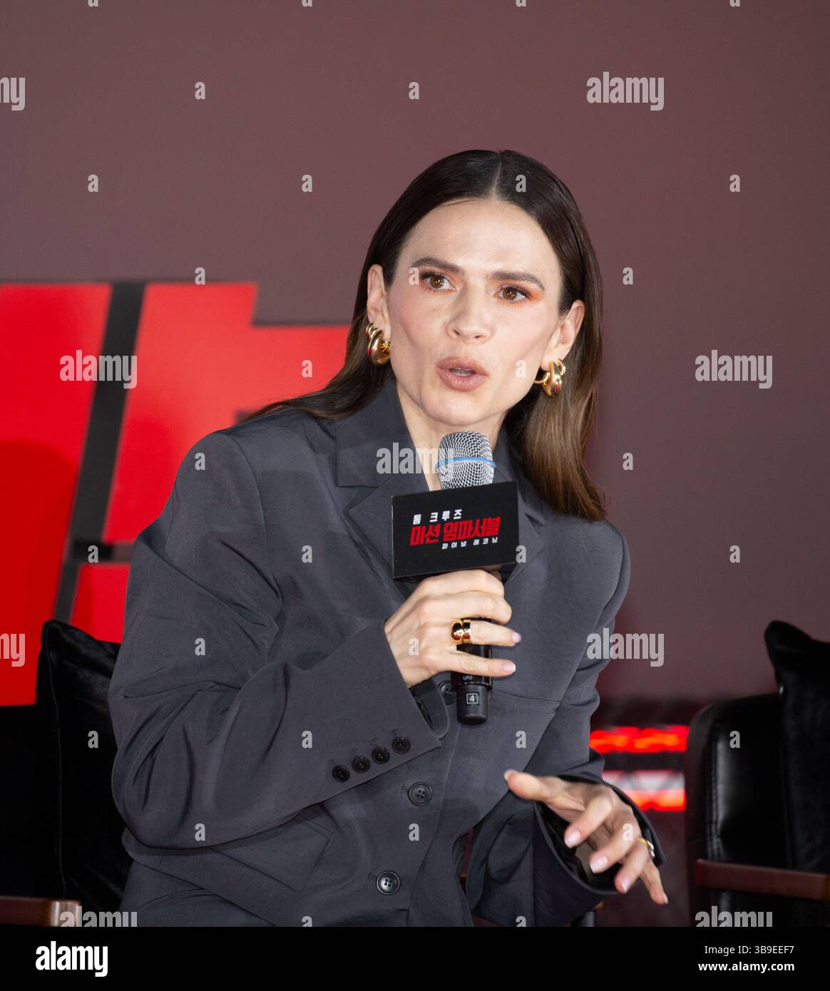 Hayley Atwell, May 8, 2025 : Actress Hayley Atwell at a press ...