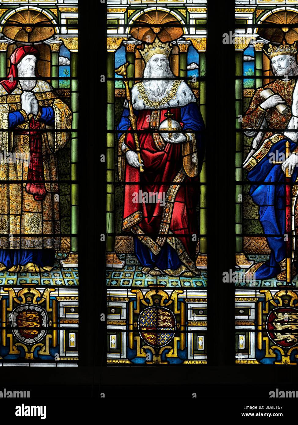 Stained glass window in the chapel at Oriel (Blessed Mary the Virgin ...