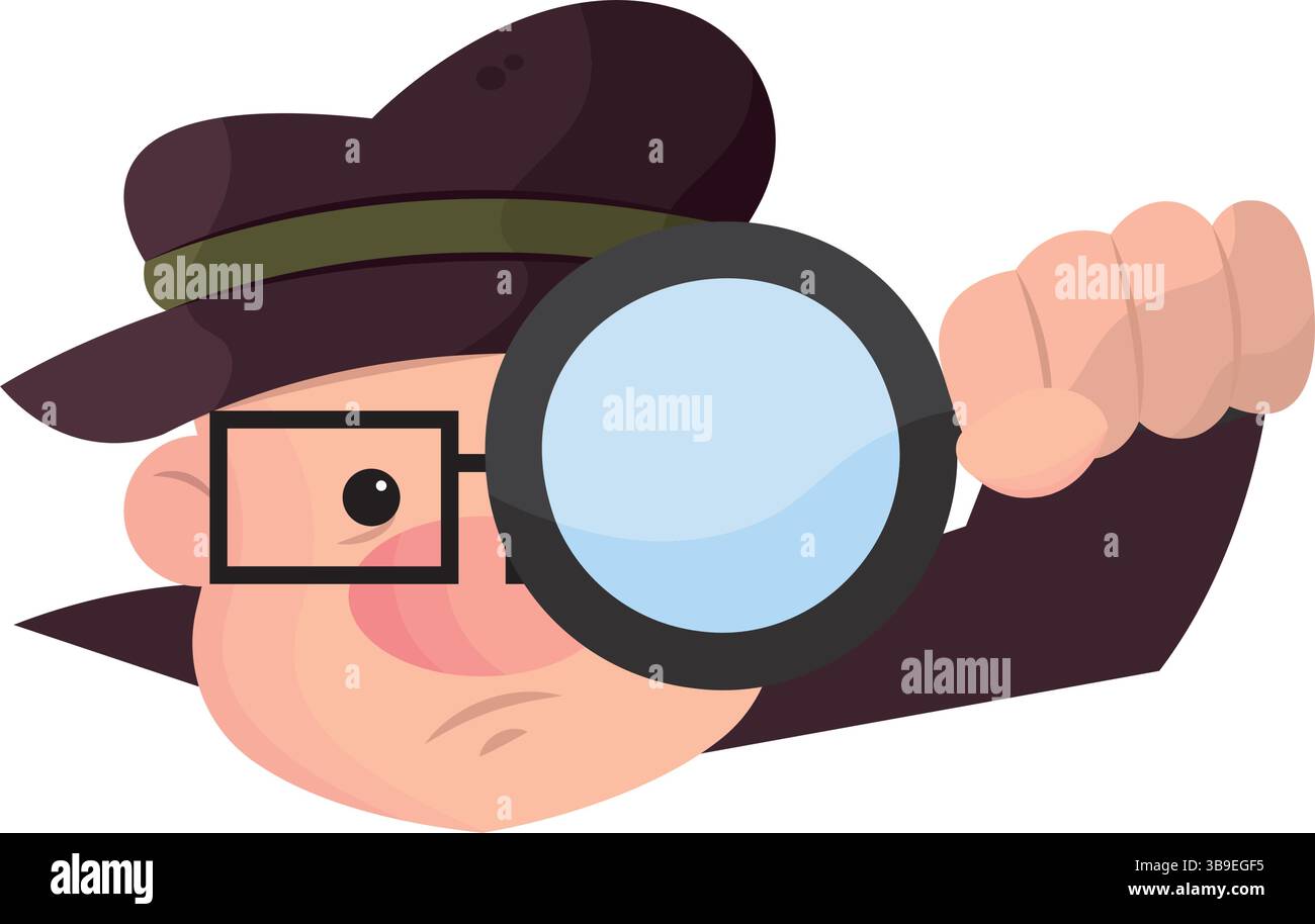 Detective boy cartoon. Vector illustration Stock Vector Image & Art - Alamy