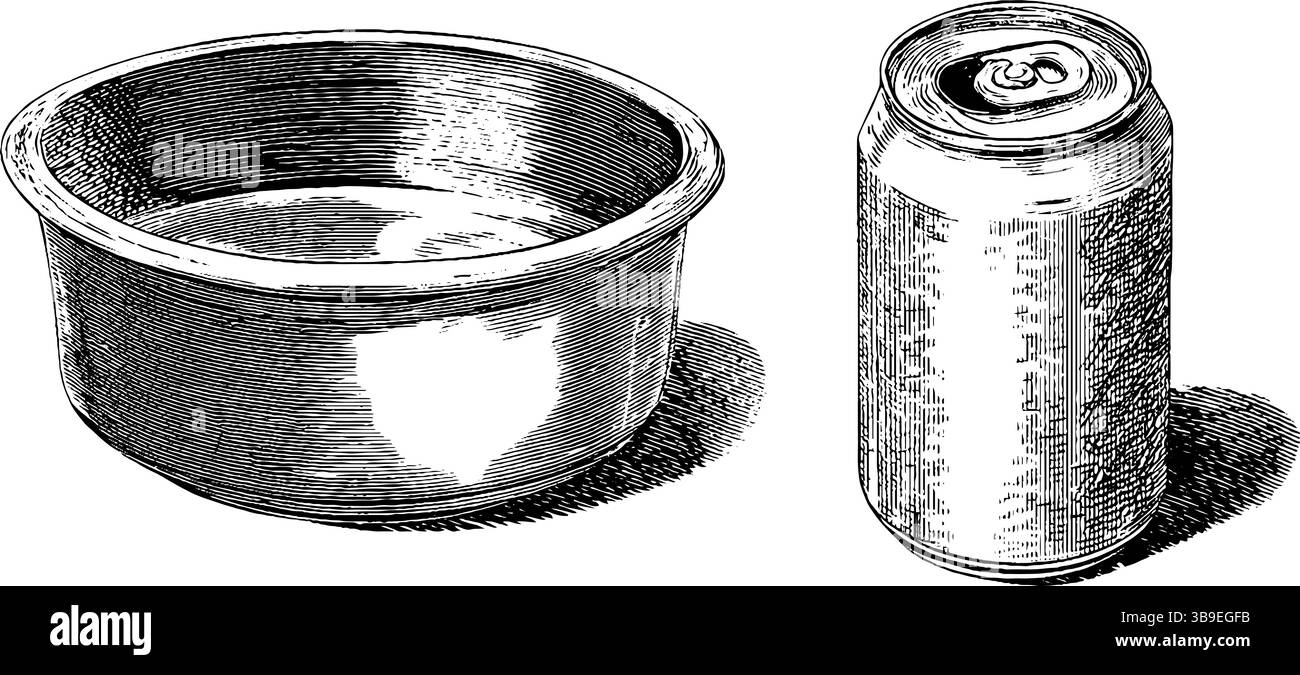 Vintage engraved illustration set featuring pause screen and snack ...