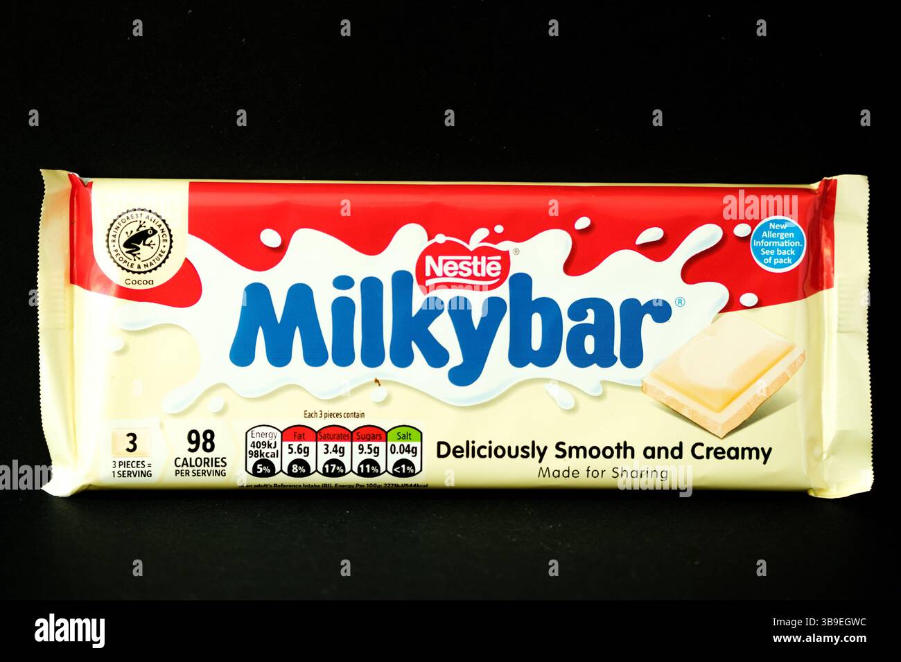 London UK, May 09 2025, Bar Of Nestle Milky Bar Chocolate Stock Photo ...