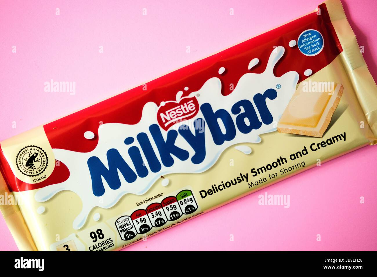 London UK, May 09 2025, Bar Of Nestle Milky Bar Chocolate Stock Photo ...