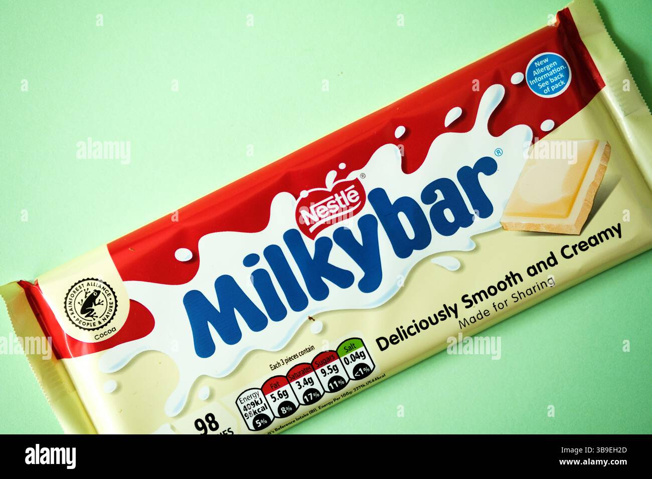 London UK, May 09 2025, Bar Of Nestle Milky Bar Chocolate Stock Photo ...