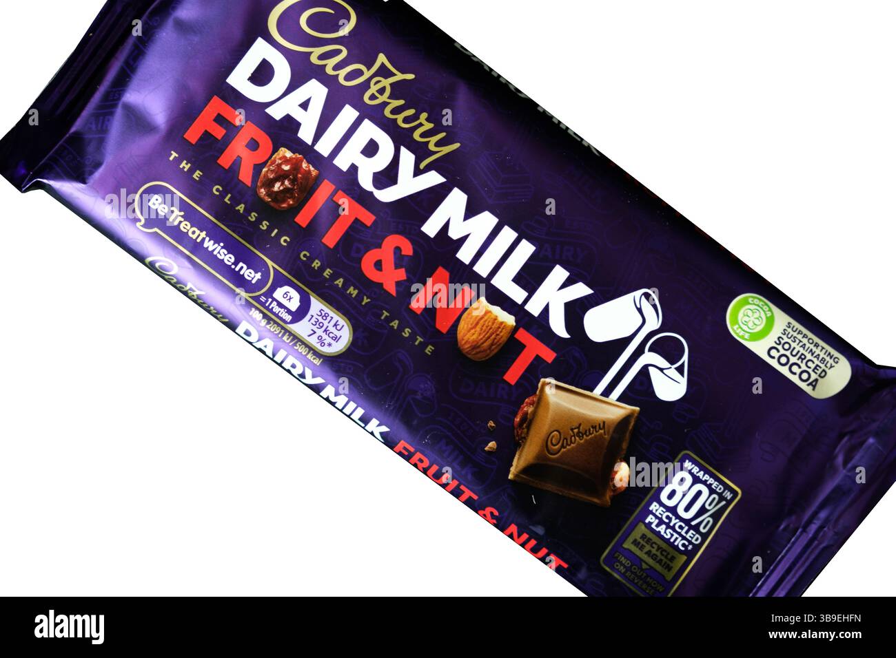 London UK, May 09 2025, A Bar of Cadbury Dairy Milk Fruit And Nut ...