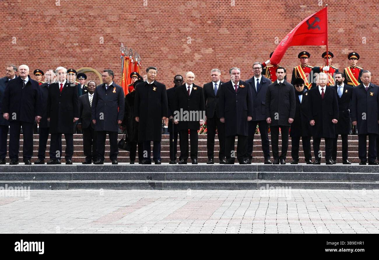 President of Russia, Vladimir Putin joined by the heads of foreign ...