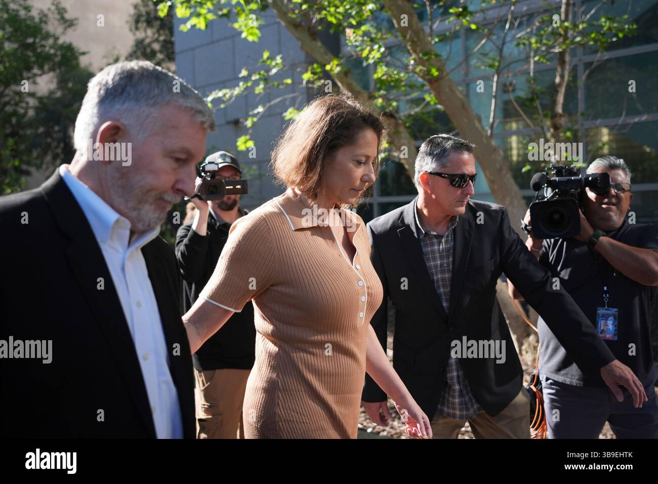 Anamaria Baralt, center, a cousin of Erik and Lyle Menendez, who were ...