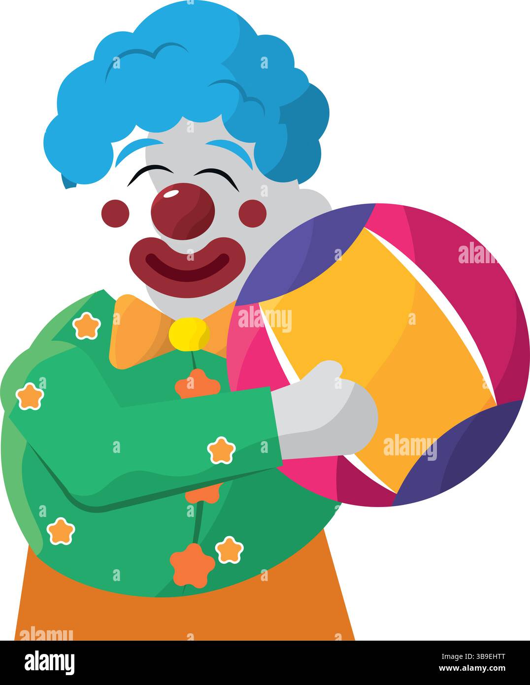 Clown holding circus ball. Vector illustration Stock Vector Image & Art ...