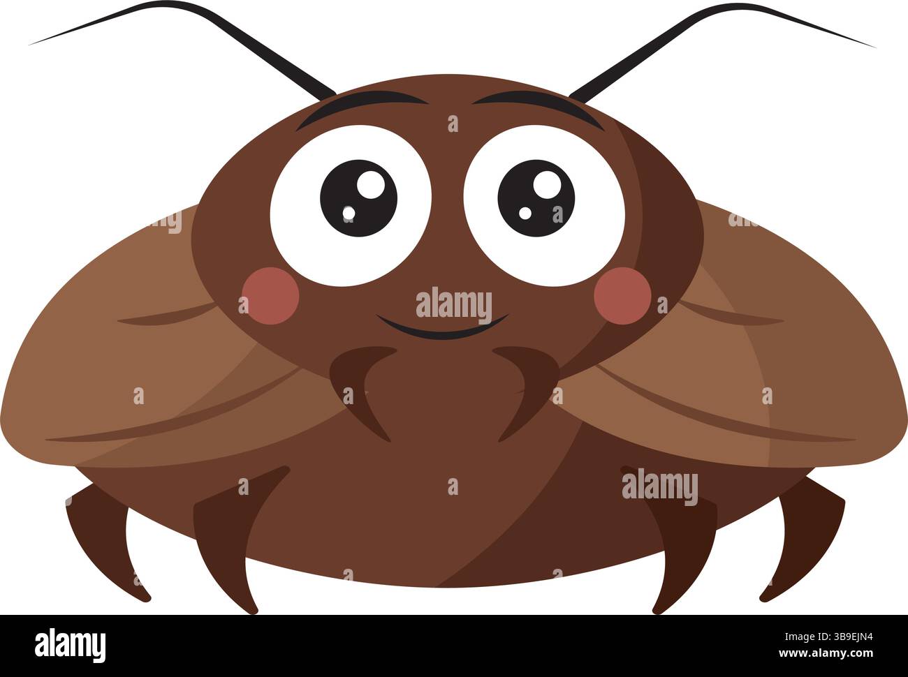 Cute cartoon cockroach bug. Vector illustration Stock Vector Image ...
