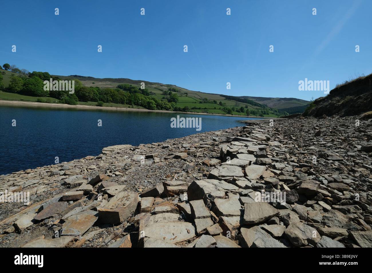 Low water at Ladybower reservoir in Sheffield Stock Photo - Alamy